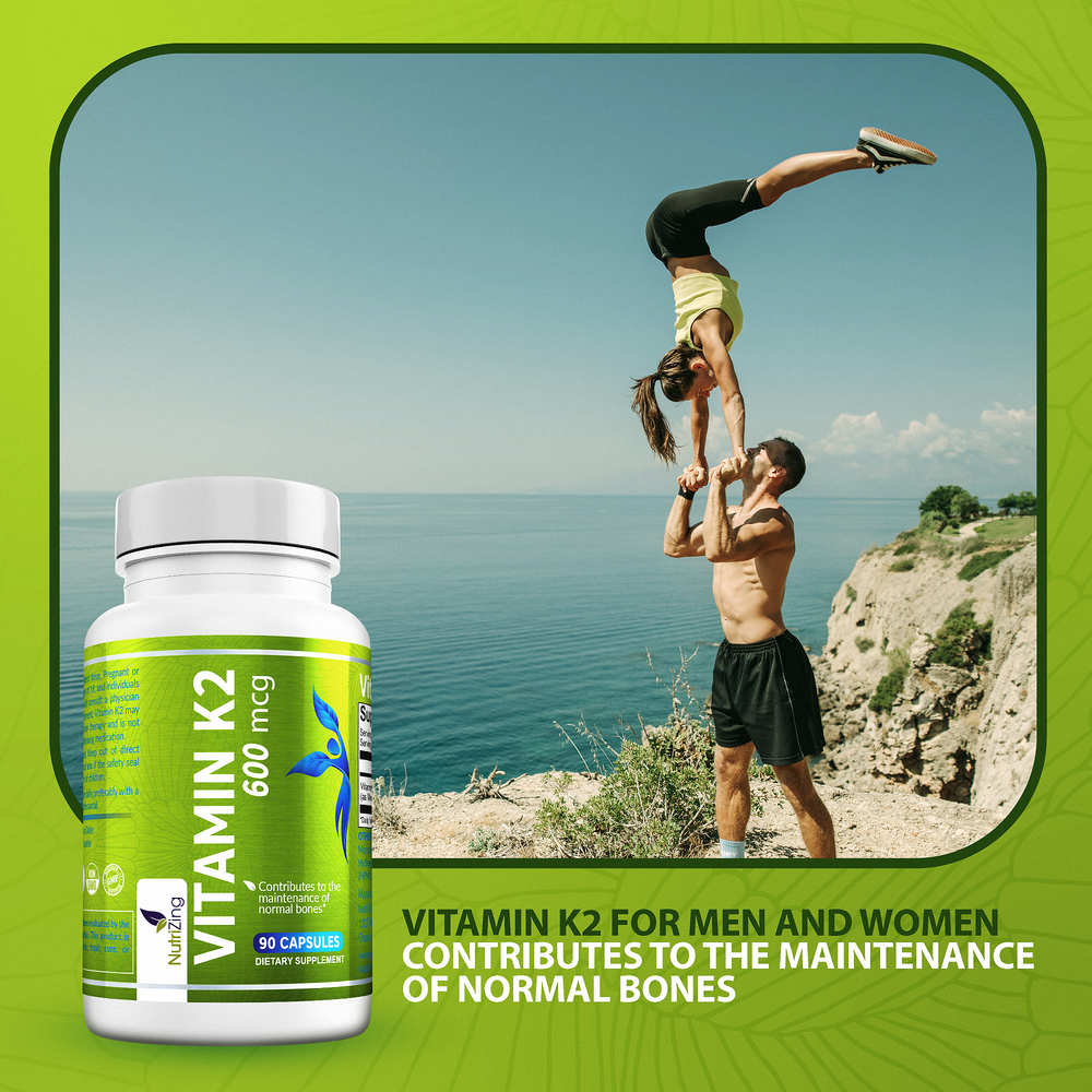 Vitamin K2 Supplement | MK-7 | 600 MCG – NutriZing